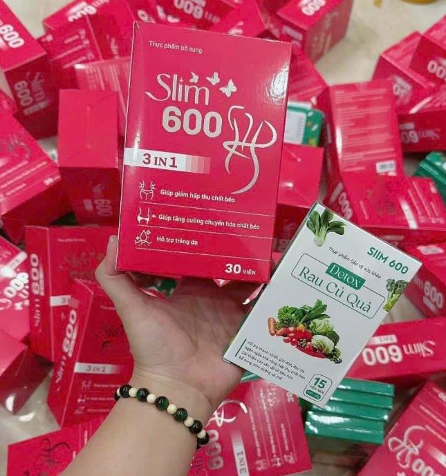 Giảm Cân Slim 600 3 in 1 Tặng Detox